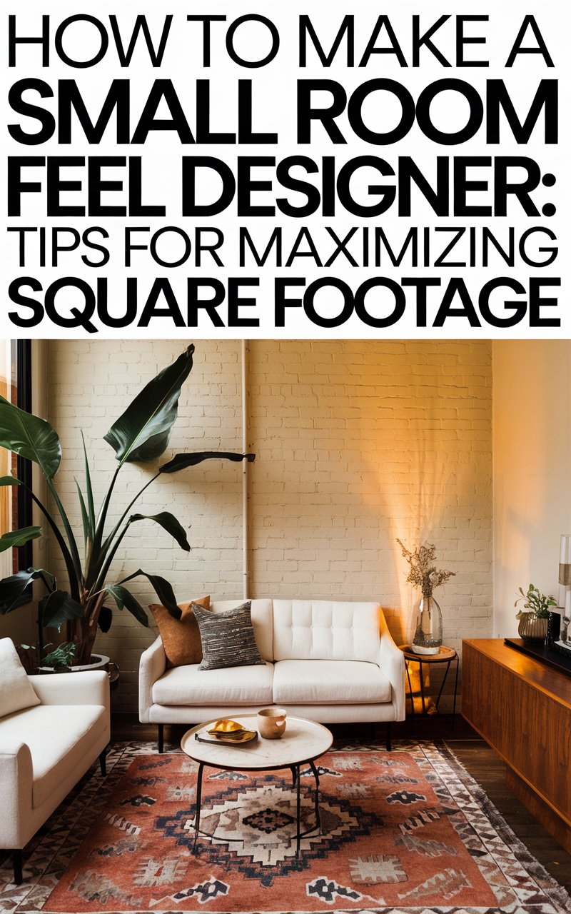 How to Make a Small Room Feel Designer: Tips for Maximizing Square ...